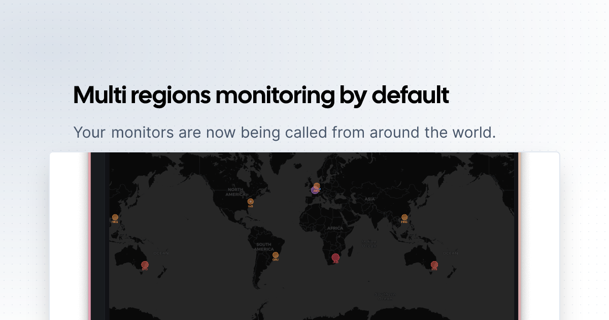 Multi regions monitoring by default | openstatus